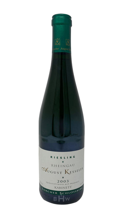 2003 August Kesseler Lorcher Schlossberg Riesling Kabinett Rheingau ...